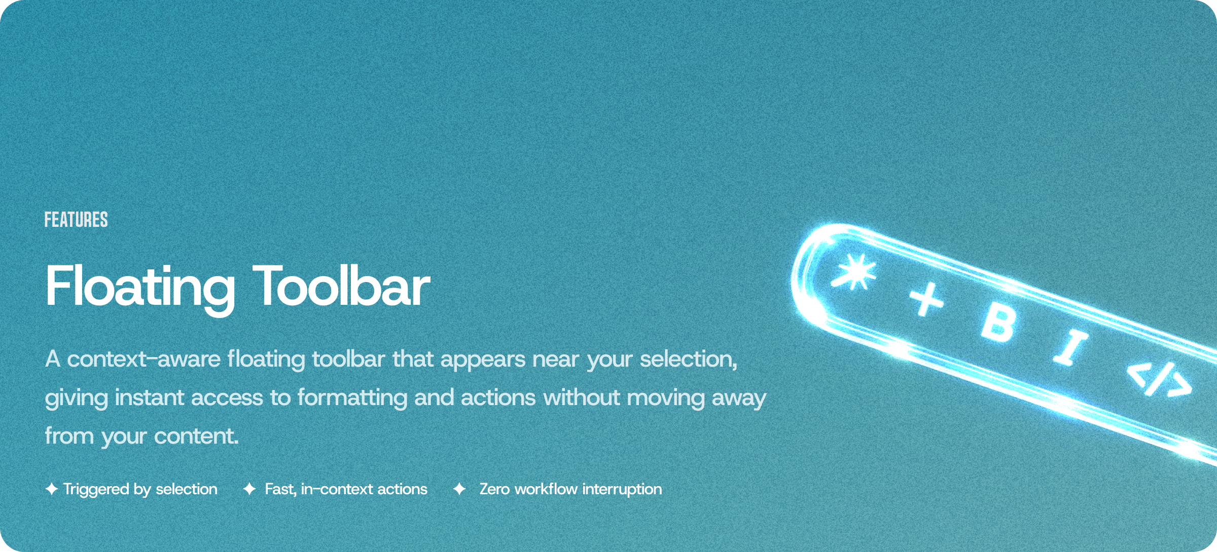 Floating Toolbar Editor: Format on Selection | Eddyter